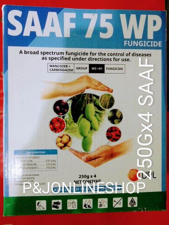 SAAF MANCOZEB/CARBENDAZIM FUNGICIDE(250GX4)BY UPL | Lazada PH