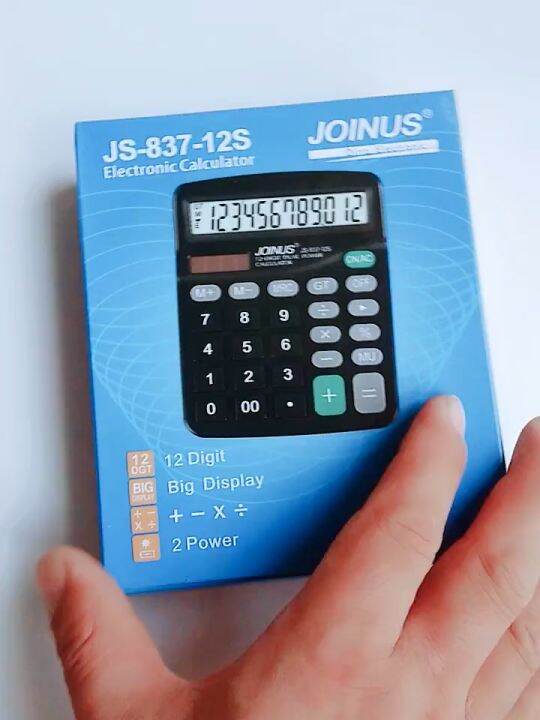 Electronic Calculator เครื่องคิดเลข JOINUS รุ่น JS-837-12S เครื่องคำนวณ ...