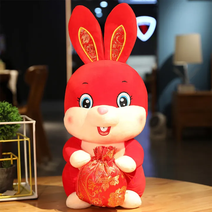 [Wondering] CNY Stuffed Doll Rabbit Plush Toy 新年公仔兔年娃娃 Tang Suit 2023 ...