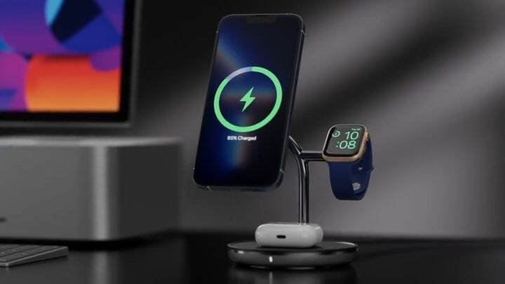 Adam Elements OMNIA M3+ Magsafe 3-in-1 Wireless Charging Dock White ...