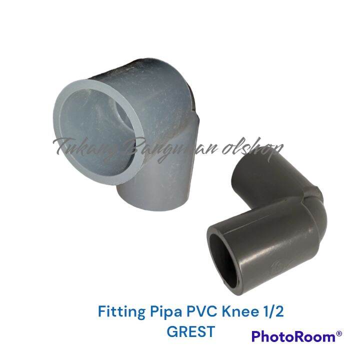 Sambungan KNEE 1/2 in / KNEE merk Grest 1/2 in /Fitting Pipa PVC KNEE 1 ...