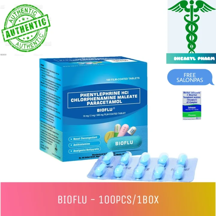 Bioflu 100's Tablet 500mg (Relief of headache and fever) | Lazada PH