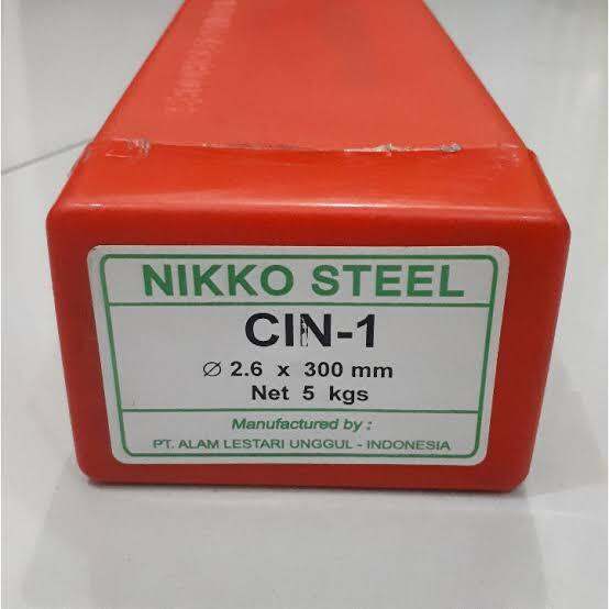 1 KG KAWAT LAS CIN 1 ASLI NIKKO STEEL UNTUK REPARASI BESI COR/FOR REPAIRING IRON CAST BISA COD ...