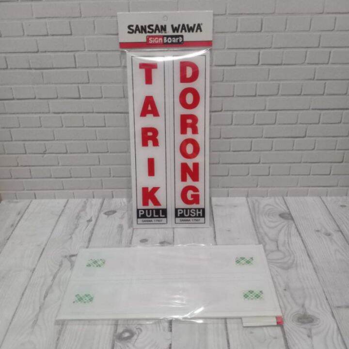 AKRILIK SIGN BOARD " TARIK DORONG" | Lazada Indonesia