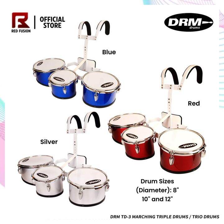 DRM TD-3 Marching Triple Drums / Trio Drums | Lazada PH