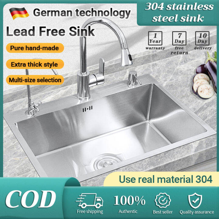 Kitchen Sink SUS 304 Stainless Steel 3.0MM Thickness High Quality Home ...