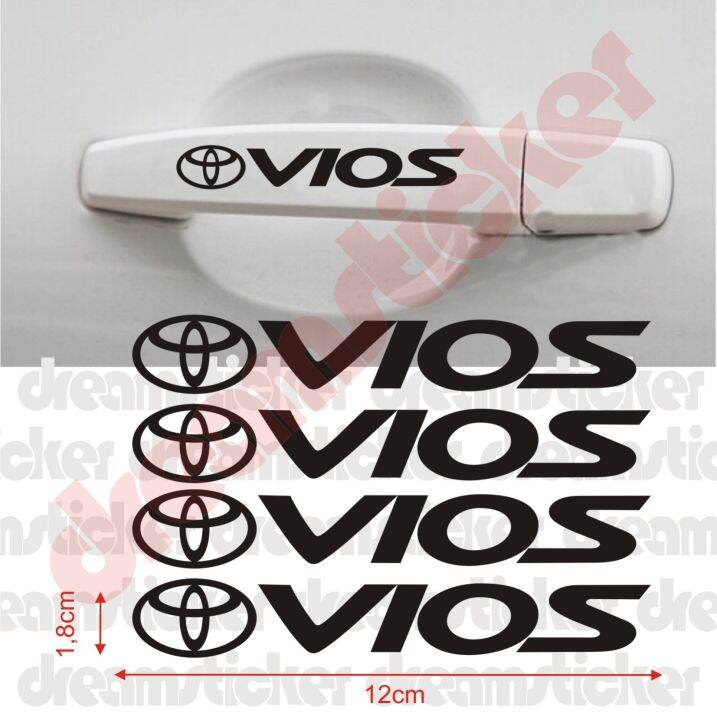 Sticker Stiker Door Handle Pegangan Pintu Mobil Toyota Vios | Lazada ...