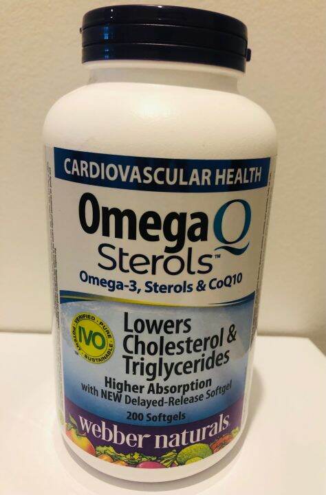 WEBBER Naturals Omega 3 &CoQ10 with Plant Sterols 200 softgels exp Sep ...