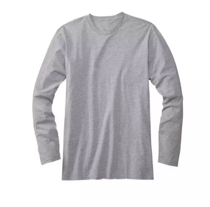 Kaos Polos Lengan Panjang Abu Misty Muda Combed | Lazada Indonesia