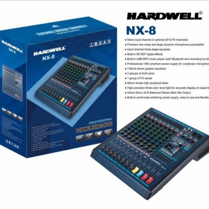 Mixer Audio Hardwell NX 8 Original 8 Channel Bluetooth - USB | Lazada Indonesia