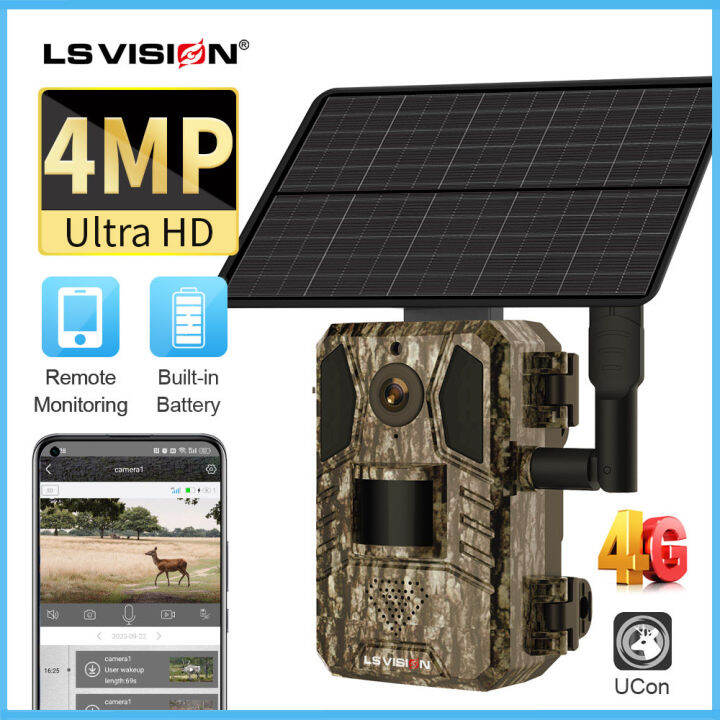 LS VISION 2K 4MP 4G Solar Alert Intelligent Trail Camera UCon APP ...
