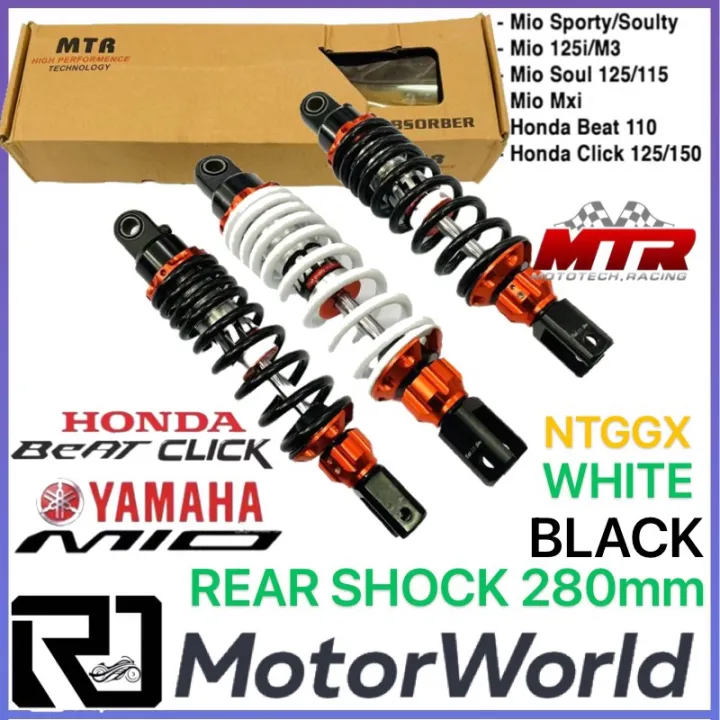 Rear Shock MTR 280mm For Mio Sporty Beat Mio i 125 SkyDrive Click125 ...