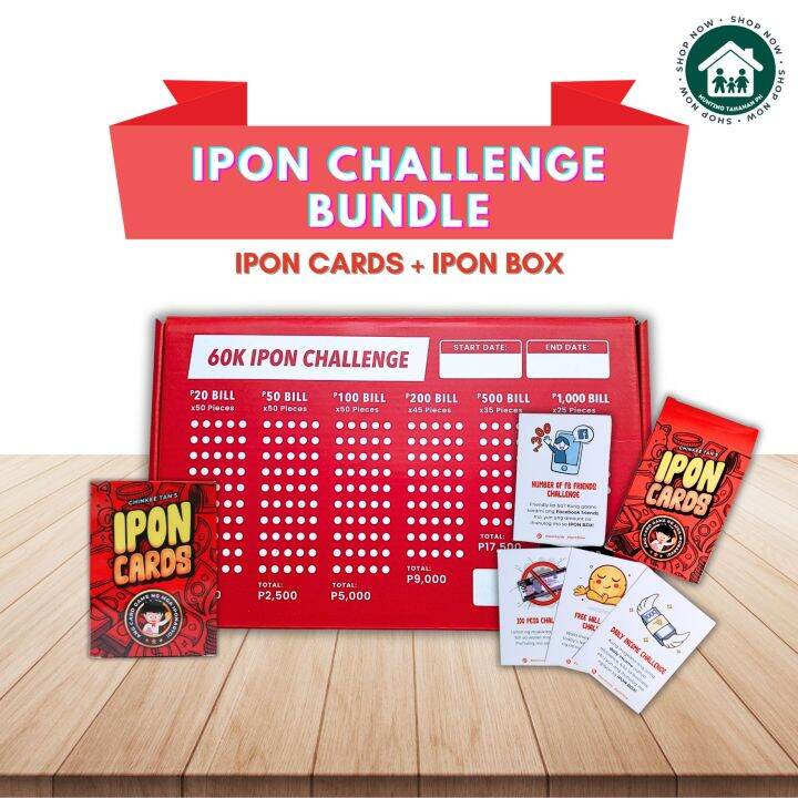 Ipon Challenge Bundle: Ipon Cards + Ipon Box by Chinkee Tan (Authentic ...