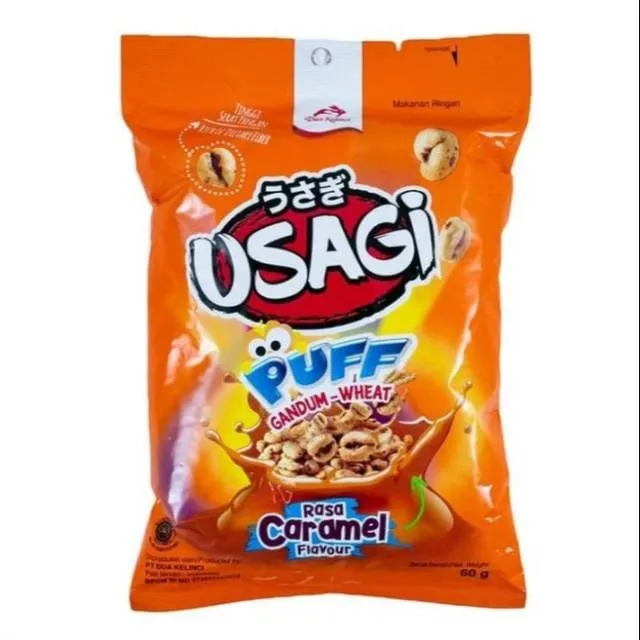 Snack Usagi puff caramel 60gr cemilan enak dan murah | Lazada Indonesia