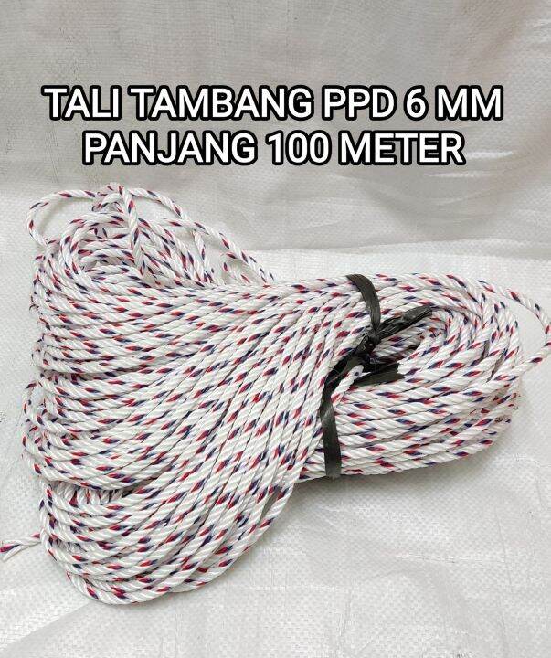 Tali Tambang PPD 6 MM Panjang 100 Meter serbaguna bisa digunakan sesuai ...