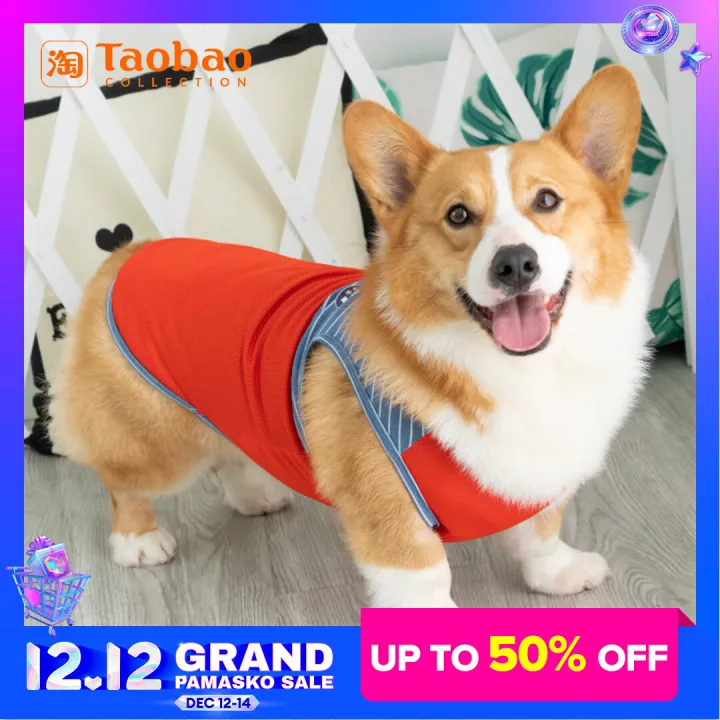 Dog Clothes Summer Thin Breathable Striped Stitching Vest Summer ...