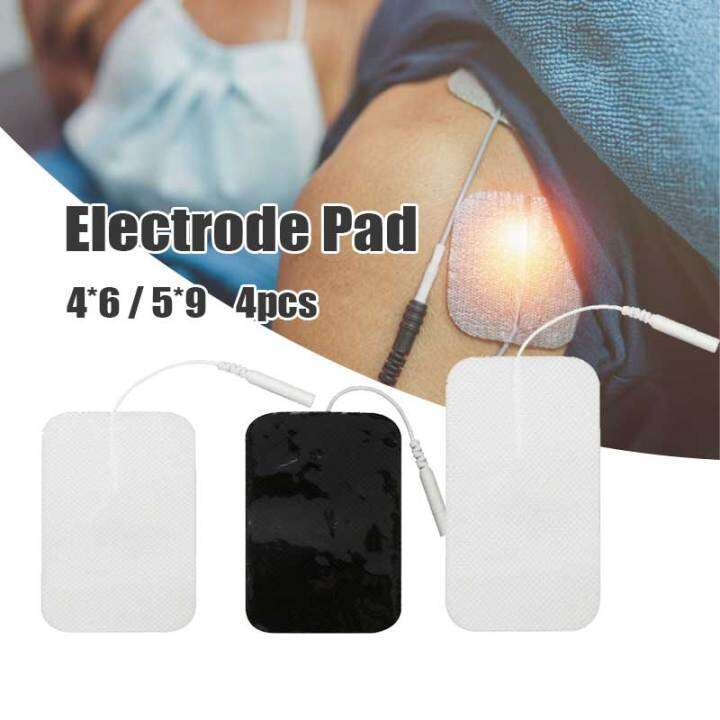 4Pcs TENS Electrode Pad Ems Nerve Muscle Stimulator Patch - 4*6 / 5*9cm ...