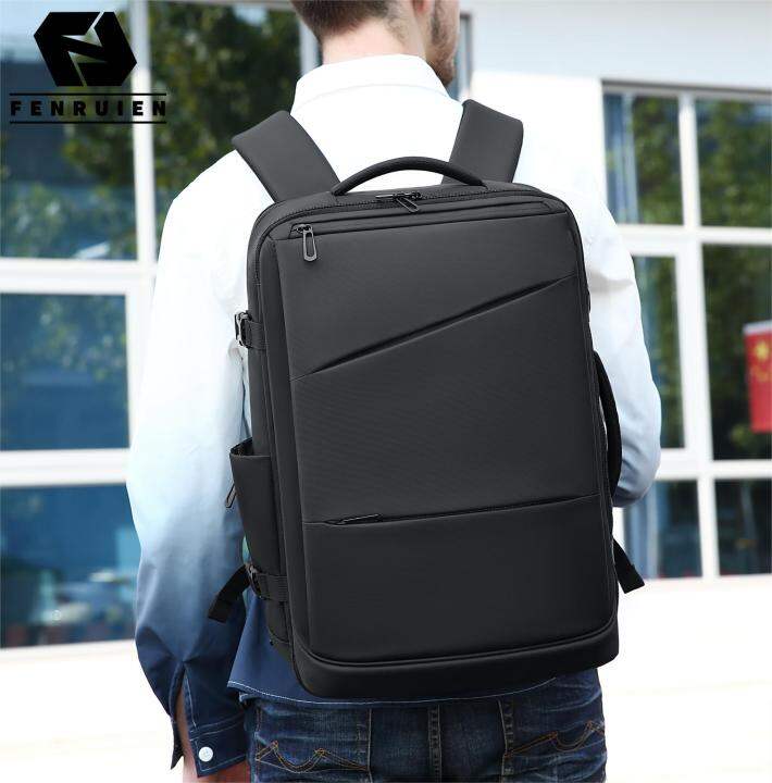 Fenruien Men's backpack suitable for 17.3 inch laptops, USB charging ...