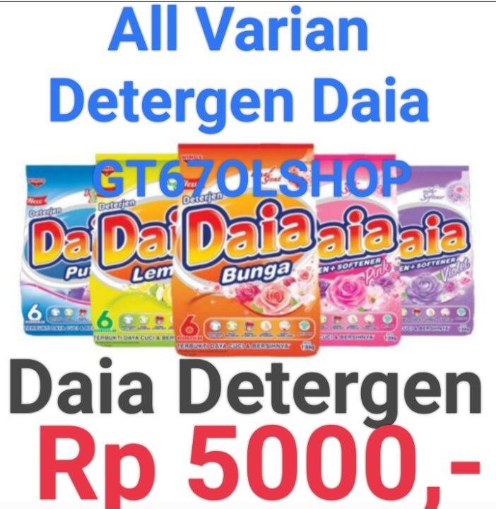 DAIA DETERGENT Rp 5000.- / DAIA DETERGEN KEMASAN 263GR. | Lazada Indonesia