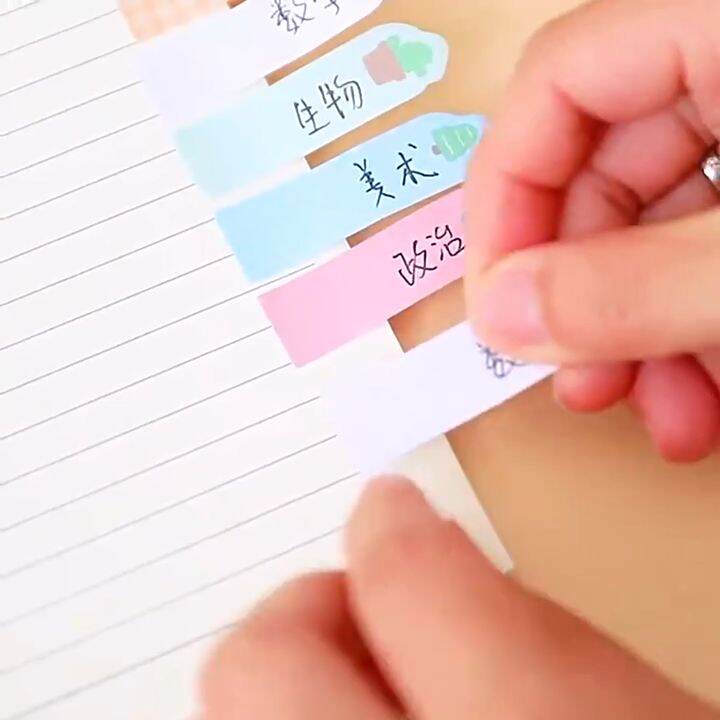 Cartoon Animal Row Station Post It Notes Cute Girl Heart Index Sticky ...