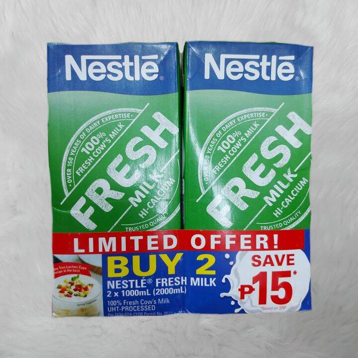Nestle Fresh Milk 1 Liter (Buy1Take1) | Lazada PH