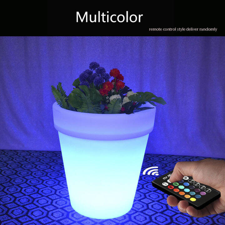 【Free Remote Control】Illuminated Plant Pot Flower Pot With LED USB ...