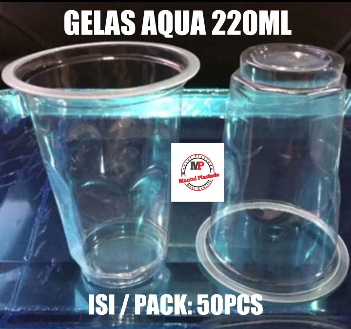 isi 50pcs Gelas aqua 220ml | Lazada Indonesia