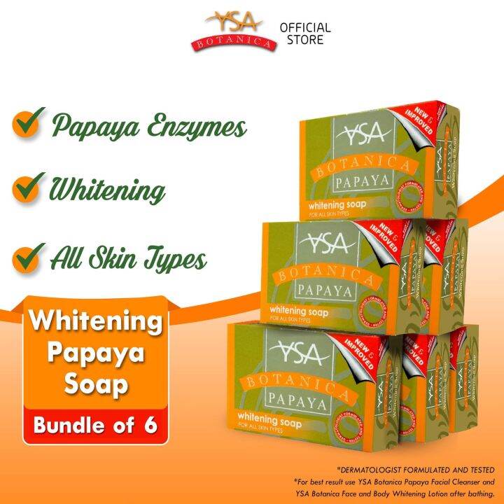 YSA Botanica Papaya Soap 65g Bundle of 6 | Lazada PH