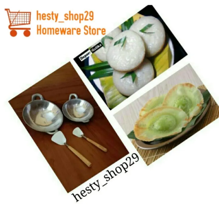 Wajan Mini Set Spatula Sutil Wajan Cetakan Serabi Kue Ape | Lazada ...