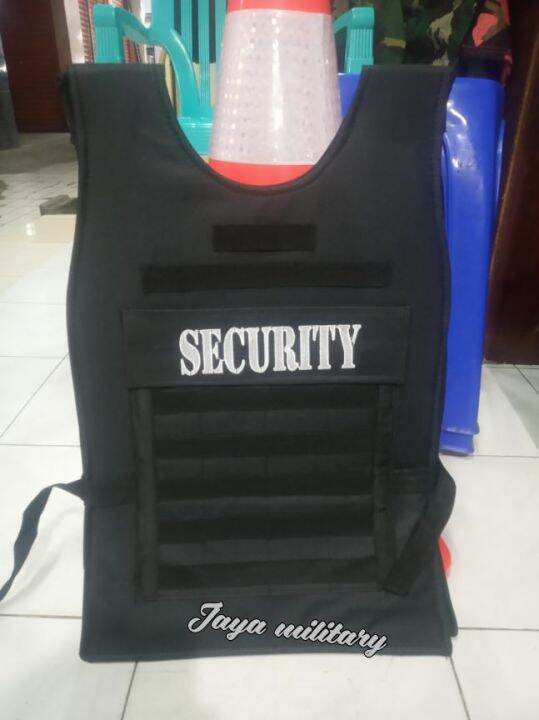 Rompi Security Rompi Tebal Rompi Hitam Rompi Motor Tulisan Bisa Dilepas ...