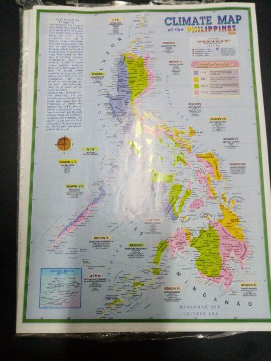 CLIMATE MAP OF THE PHILIPPINES SMALL | Lazada PH