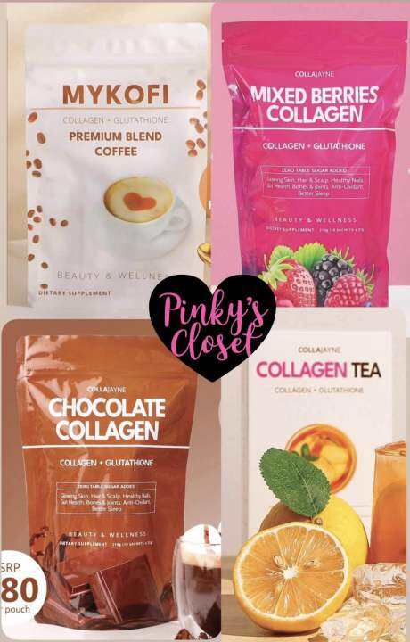 CollaJayne products (10sachets) (mixed berries, mykofi, chocolate, tea ...