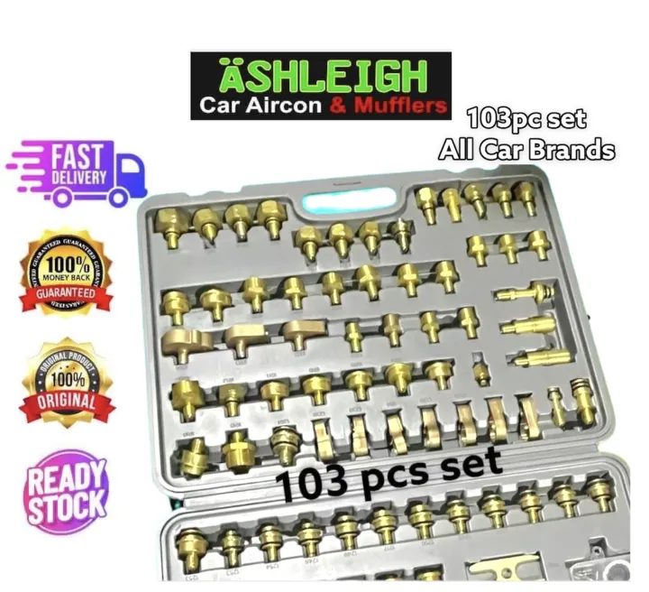 Ashleigh 103pc set Car Aircon Leak Test Kit Repair Automotive A ir ...
