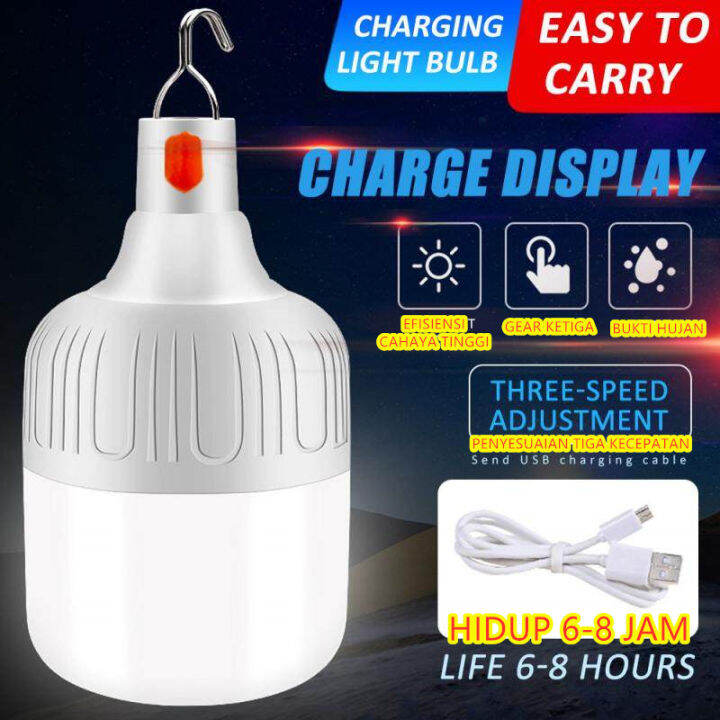 Bohlam lampu LED isi ulang tanpa batas Lampu portabel Super USB tahan ...