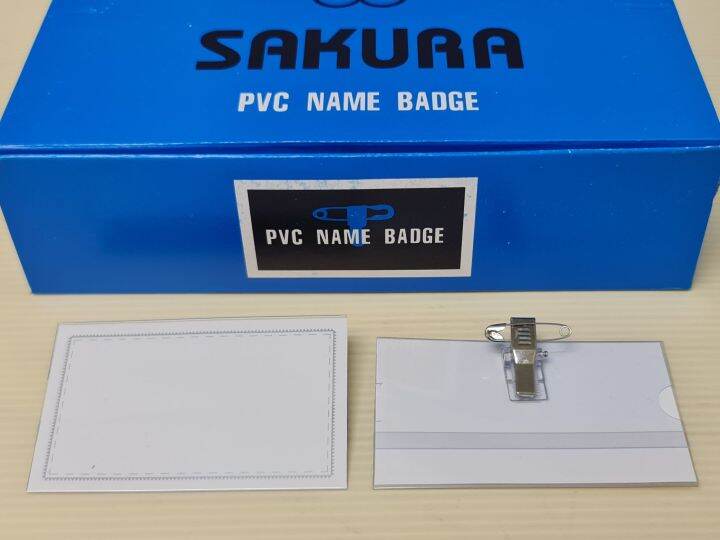 Sakura PVC Name Badge With Clip & Pin | Lazada