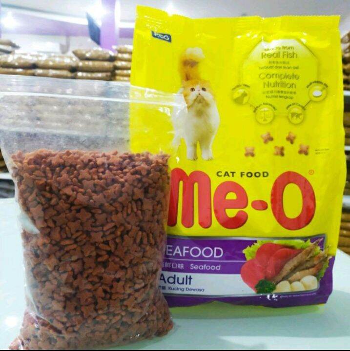 meo adult seafood repack 1kg cat food | Lazada Indonesia