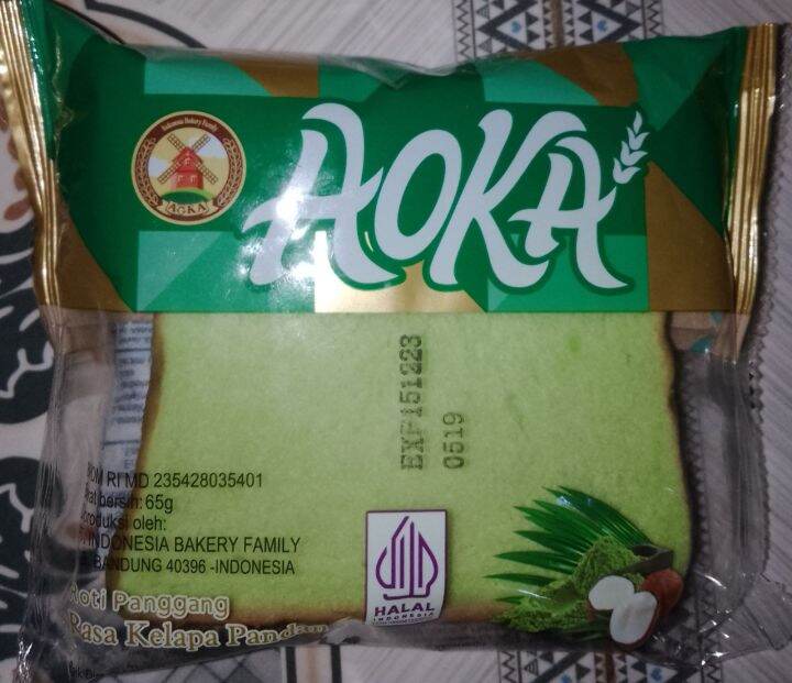 aoka roti panggang rasa pandan | Lazada Indonesia