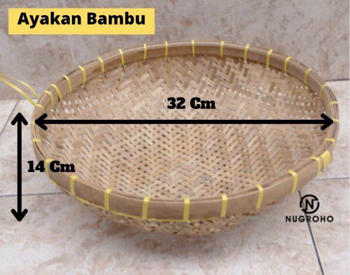 Ayakan Saringan Bambu / Ayaman / Kalo / Nyiru Diameter 30-35 | Lazada ...