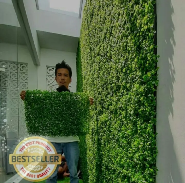 Daun Dinding/Rumput Dinding Premium/Dolar Sintetis 40x60 Cm Rapat dan ...