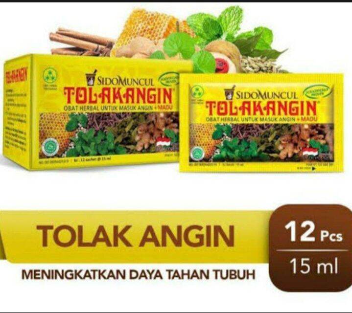 Tolak Angin Cair Plus Madu 15 ML - 12 Sachet - Obat Masuk Angin Pusing Meriang | Lazada Indonesia