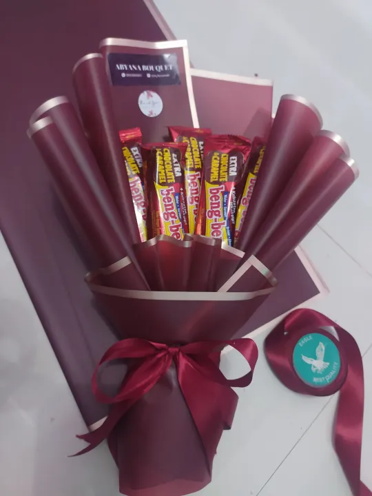 buket coklat buket bengbeng bouquet bucket hadiah ulangtahun wosuda ...