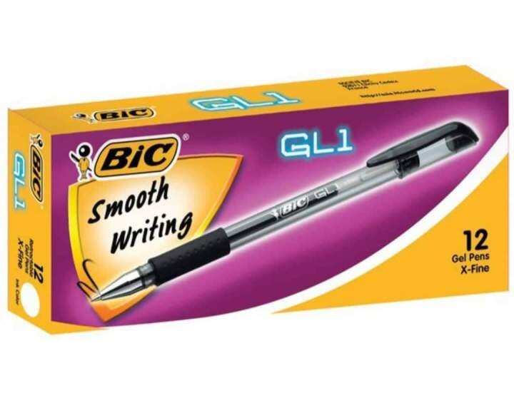Bic GL1 Smooth writing gel pen X-fine Bic smooth writing gel pen Black ...