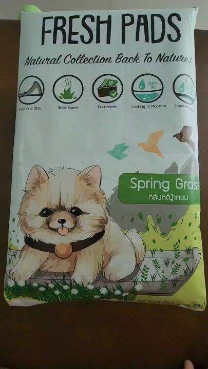 Fresh Pads แผ่นรองฉี่หมา กลิ่นหญ้าหอมๆ ที่หมาชอบ ช่วยกระตุ้นการขับถ่าย ...