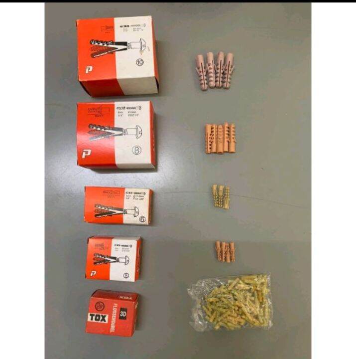 PLASTIC TOX ORANGE SOLD PER BOX 4MM, 5MM, 6MM, 8MM, 10MM SOLD PER 20PCS ...