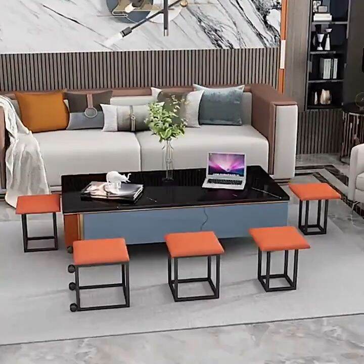 5 in 1 Sofa Stool Chair With Casters Home Rubik's Cube Combination Fold ...