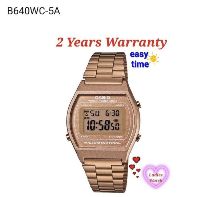 Original B640WC-5A [2YEARS WARRANTY] Casio ROSE GOLD Ladies Watches ...