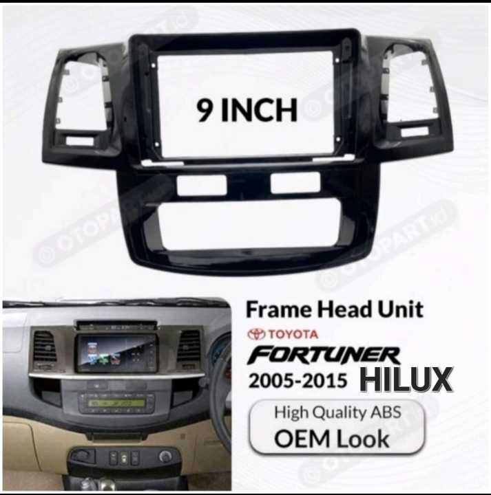 FRAME HEAD UNIT DOUBLE DIN ANDROID TOYOTA FORTUNER / TOYOTA HILUX 9 ...