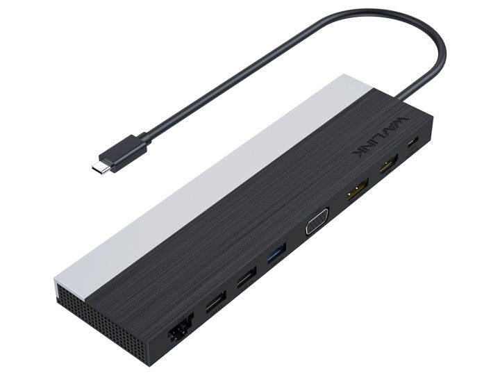 Wavlink USB C 12-in-1 Hub/ Docking Station, Triple Display Type-C Adapter with HDMI, Display ...