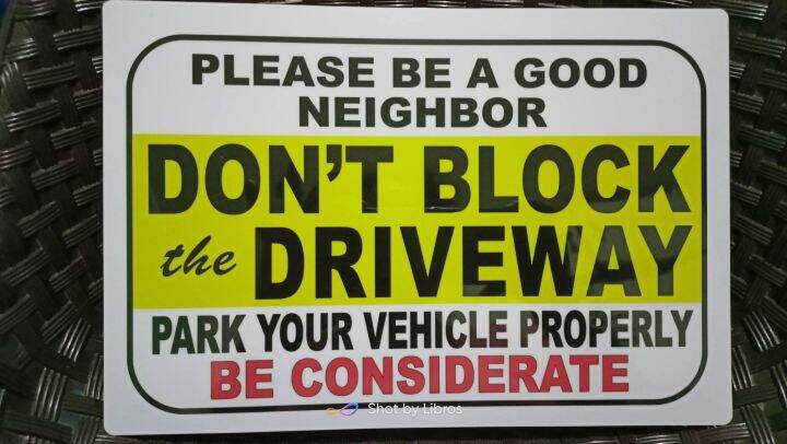 Park Your Vehicle Properly Signage A4 Size PVC Plastic | Lazada PH