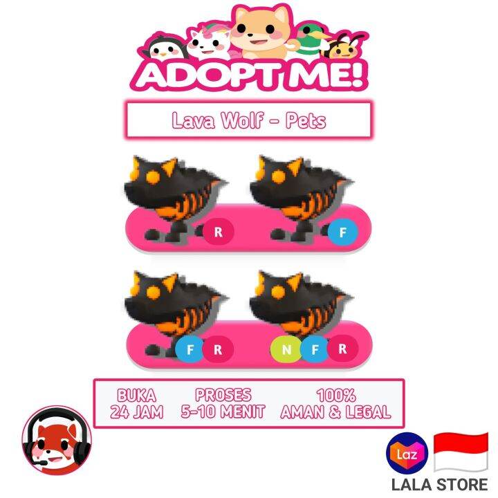 Adopt Me - Lava Wolf - Roblox | Lazada Indonesia